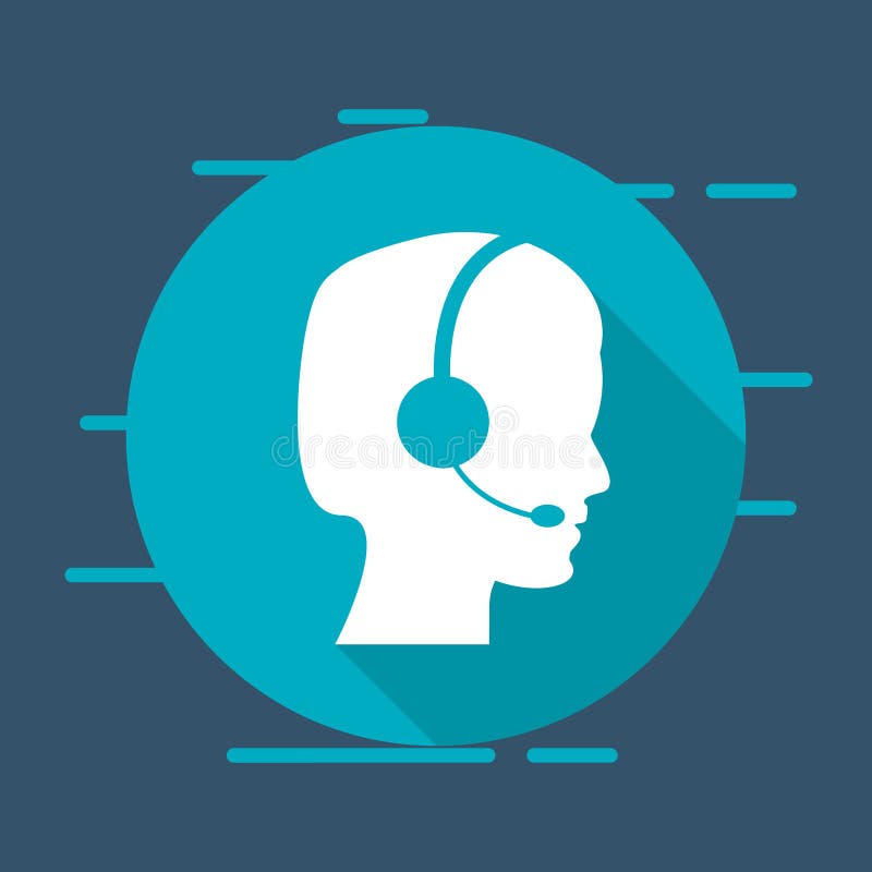 Online Support or Call Center Related Icons Image Stock Illustration ...