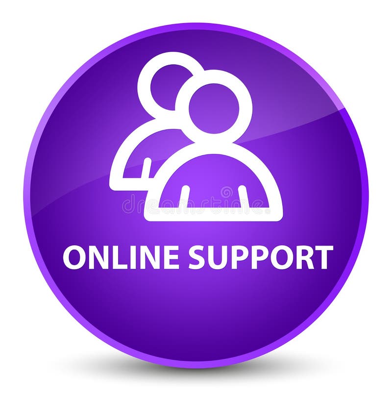 Online Support (group Icon) Elegant Purple Round Button Stock ...