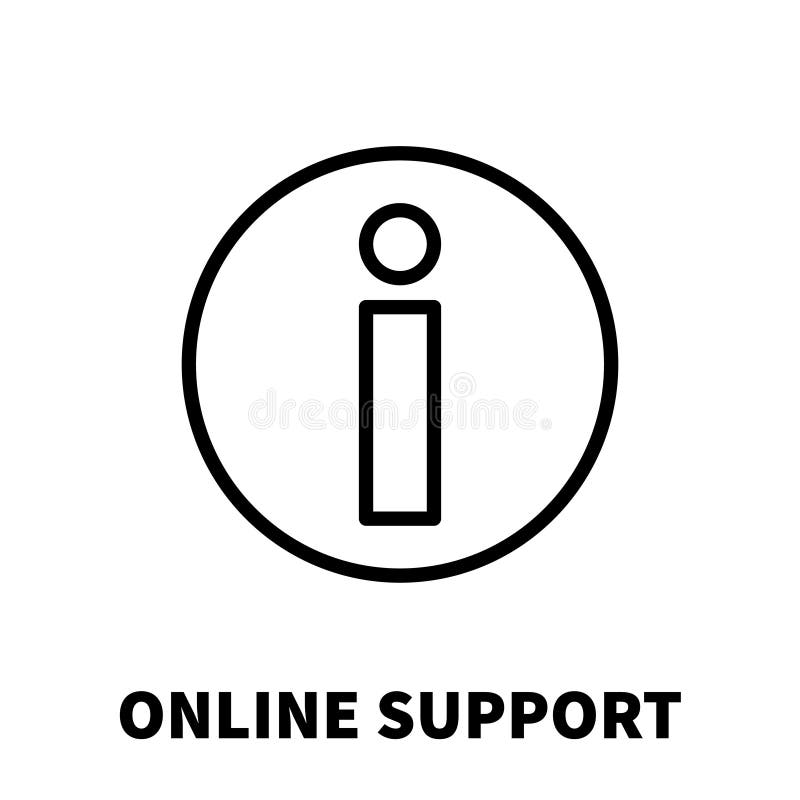 Online Support Icon or Logo in Modern Line Style. Stock Vector ...
