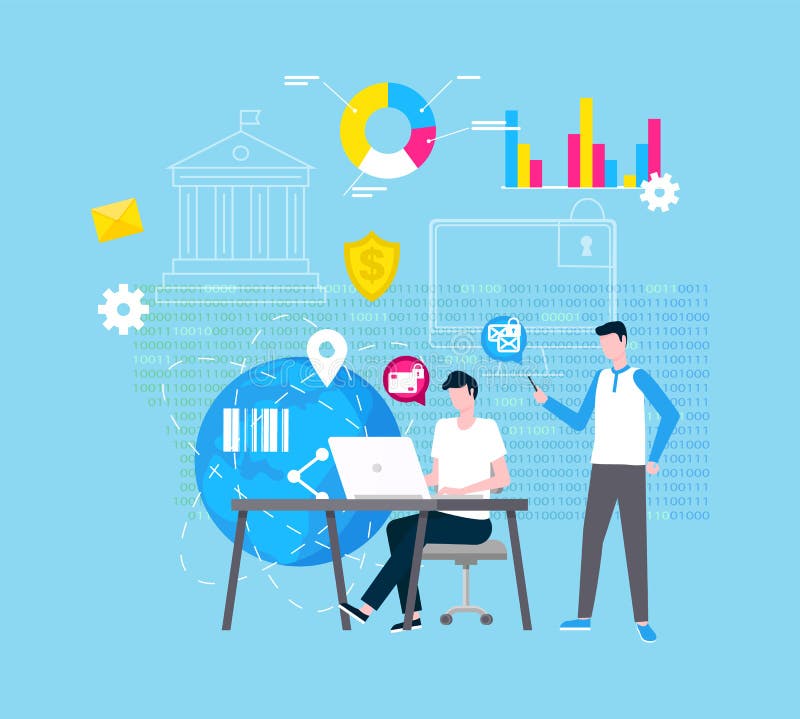 Online Support and Internet Help, Web Operator Stock Vector ...