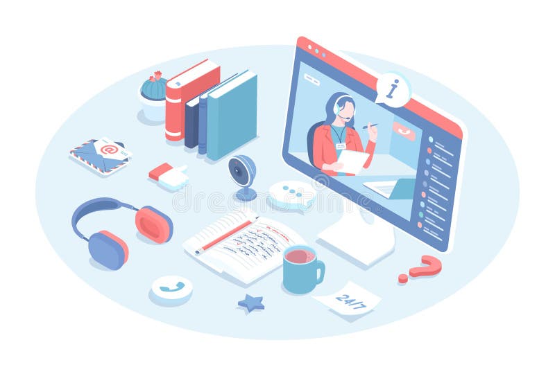 Online Support Operator, Customer Service. Virtual Help Chat, Answer ...