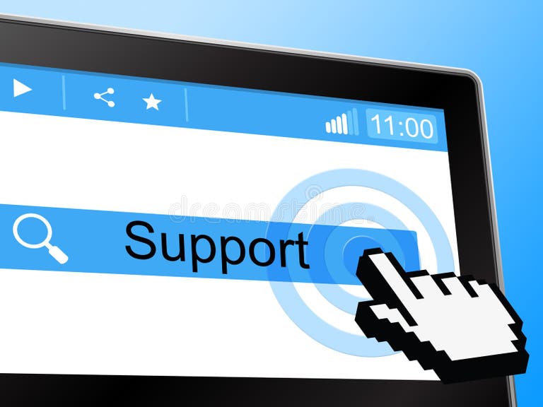 Online Support Represents World Wide Web and Knowledge Stock ...