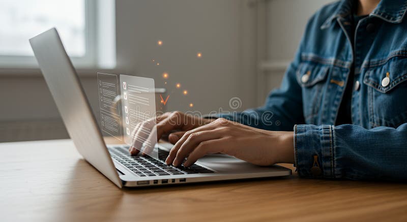 Completing Online Stock Illustrations – 595 Completing Online Stock ...