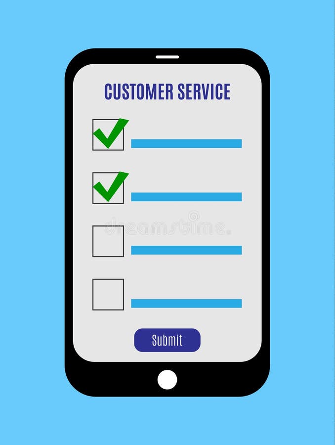 Online Survey, Checklist Form on the Tablet Screen. Customer Service ...