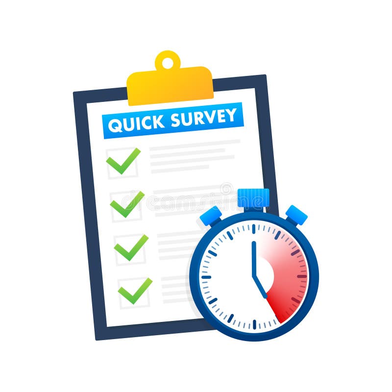 Online Survey, Checklist. Internet Surveying. Vector Stock Illustration ...