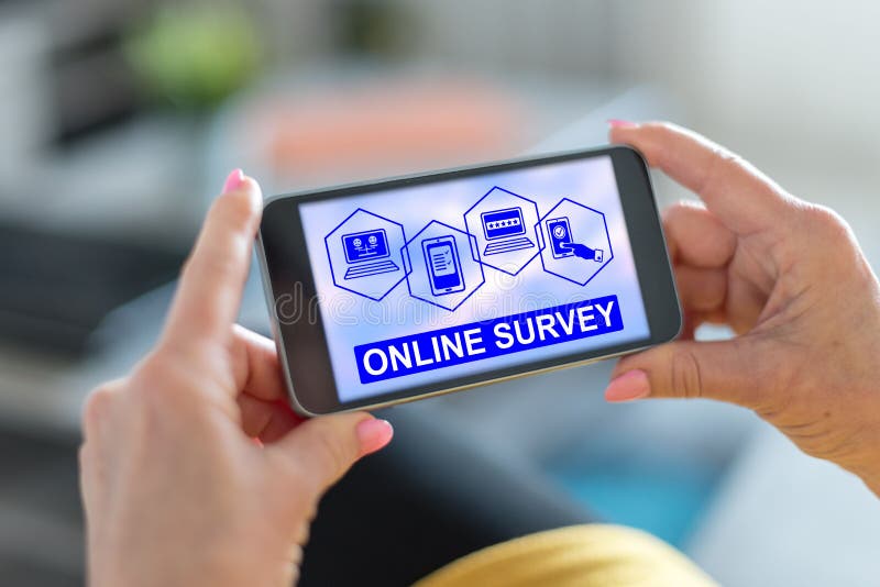 Online Survey Concept on a Smartphone Stock Photo - Image of analysis ...