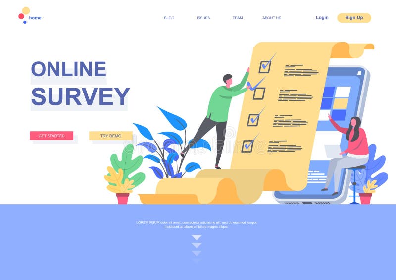Customer Survey Header Stock Illustrations – 115 Customer Survey Header ...