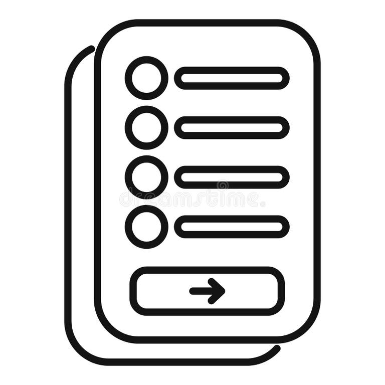 Online Survey Form Showing Checkboxes and Next Button Stock Vector ...