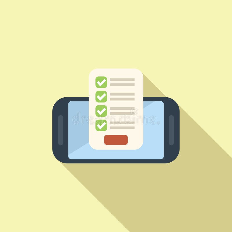 Online Survey Form on Smartphone Screen with Check Marks, Mobile ...