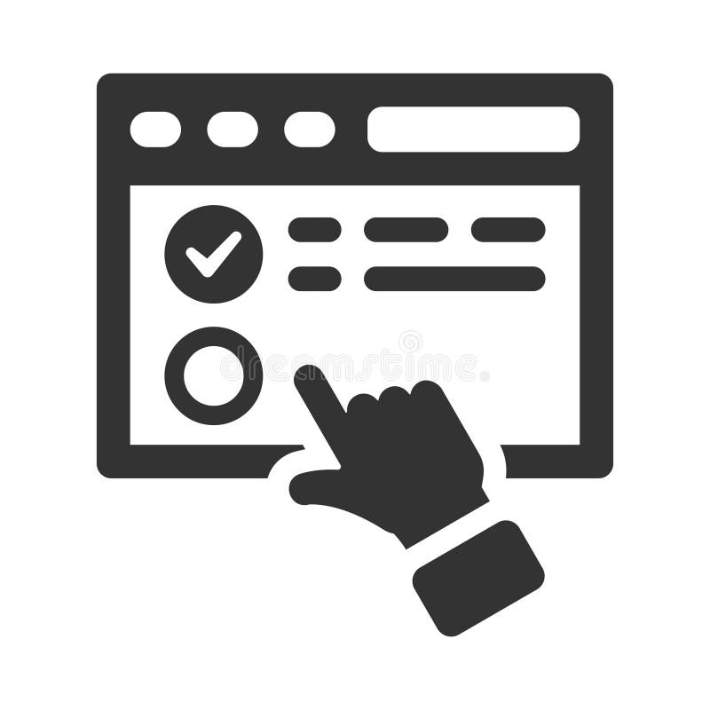 Online survey icon stock vector. Illustration of check - 270877562