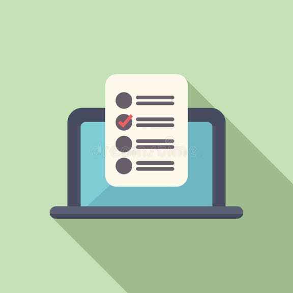 Online Survey on Laptop Computer Being Completed with Checkbox Selected ...