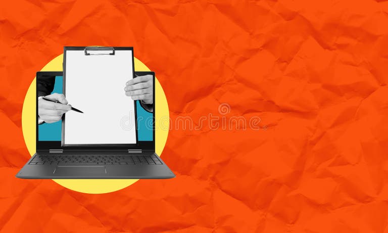 Online Survey, Questionnaire. Abstract Collage, Modern Technologies ...