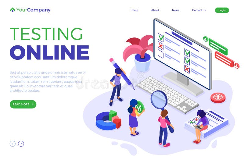 Online Survey Questionnaire Form or Test Stock Vector - Illustration of ...