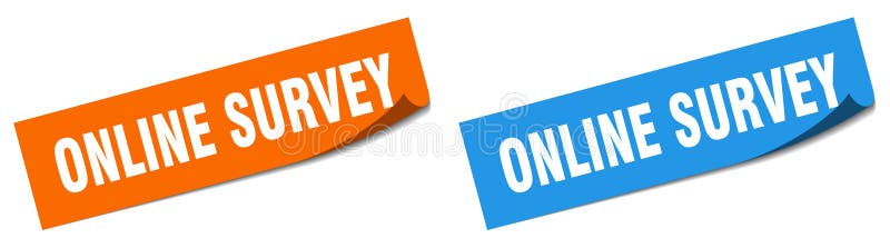 Online Survey Sticker. Online Survey Sign Set Stock Vector ...