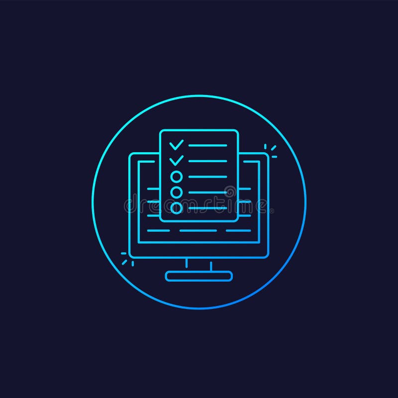 Online Survey Form in Phone, Feedback Icon Stock Vector - Illustration ...