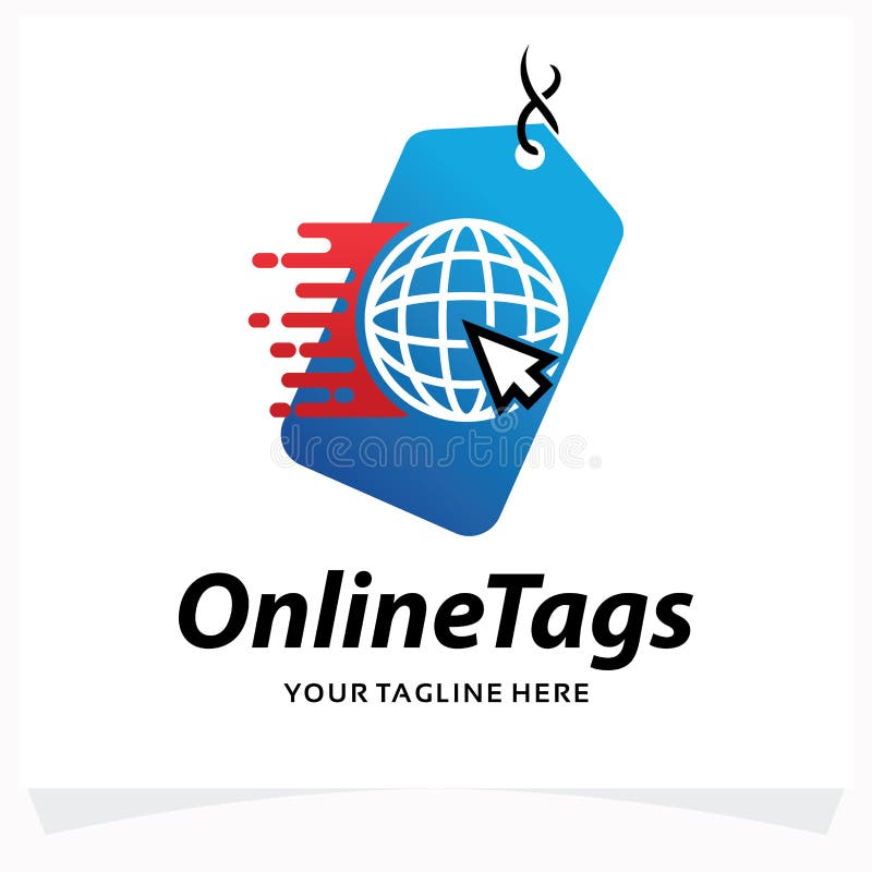 Online Tags Logo Template Design Template Stock Vector - Illustration ...