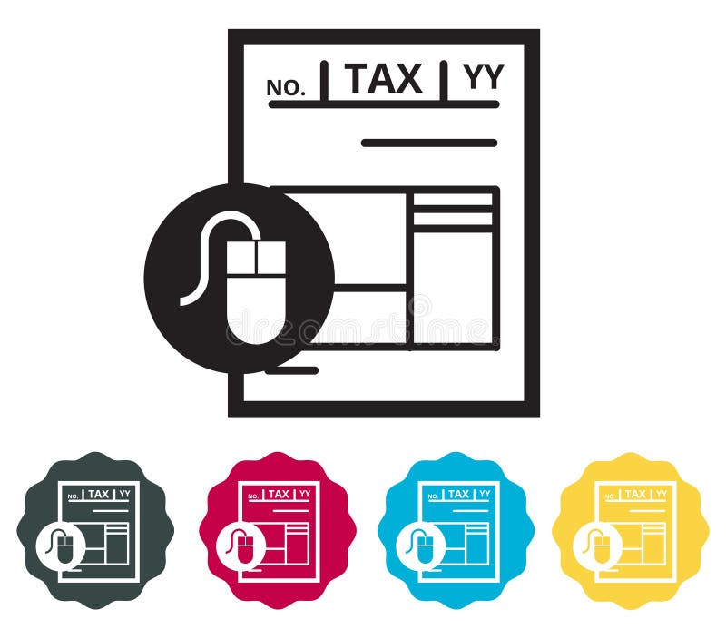 Online Tax Filing Return Form - Icon Stock Illustration - Illustration ...