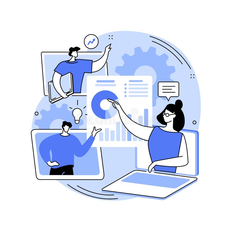 Online Tech Talks Abstract Concept Vector Illustration. Stock Vector - Illustration of ...