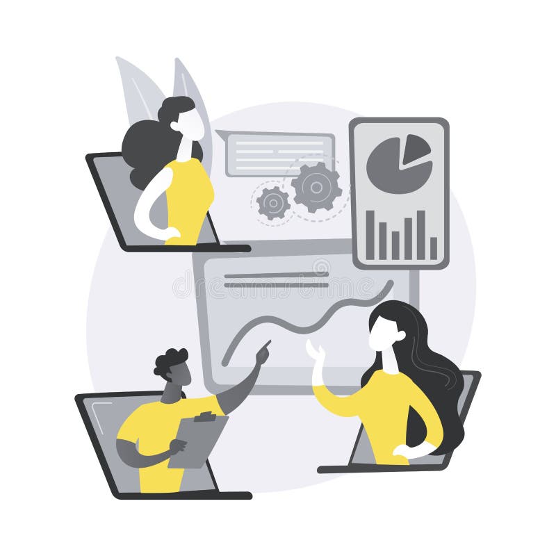 Online Tech Talks Abstract Concept Vector Illustration Stock Vector ...