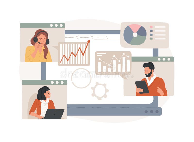 Online Tech Talks Isolated Concept Vector Illustration. Stock Vector ...