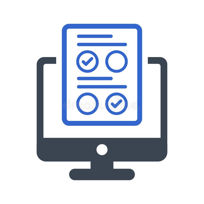 Online test icon stock vector. Illustration of icon - 200277141