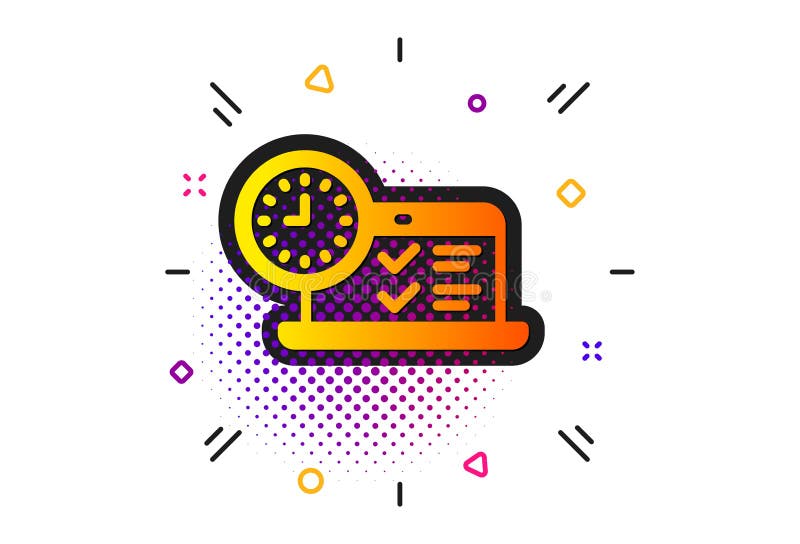 Online Test Icon. Time Sign. Vector Stock Vector - Illustration of ...