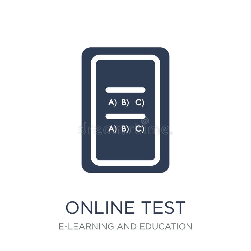 Online Test Icon. Trendy Flat Vector Online Test Icon on White B Stock ...