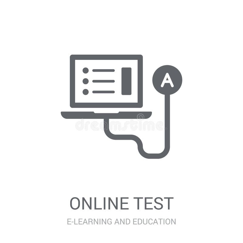 Online Test Icon. Trendy Online Test Logo Concept on White Background ...