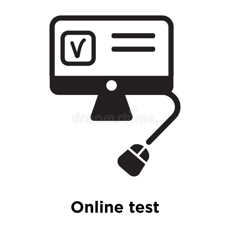 Online Test Icon Vector Isolated on White Background, Logo Concept of ...