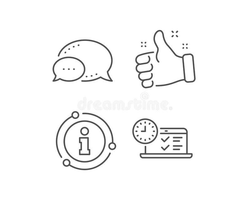 Online Test Line Icon. Time Sign. Vector Stock Vector - Illustration of ...