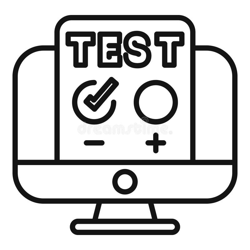 Online Test Showing Checkmark Representing Successful Exam on Computer ...