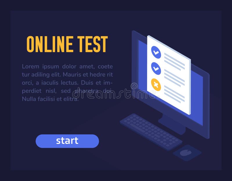 Online Test Vector Banner Design for Web Stock Vector - Illustration of ...
