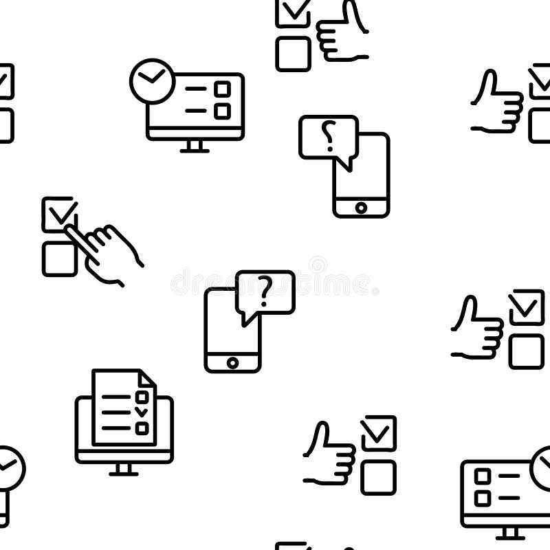 Online Test Vector Seamless Pattern Stock Vector - Illustration of ...