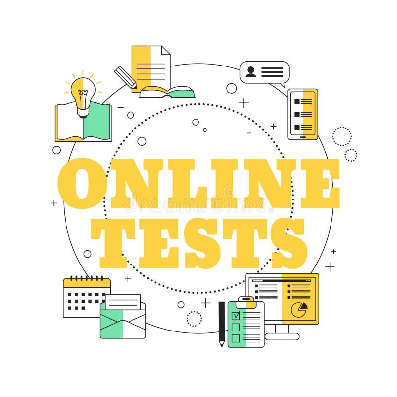 Online testing concept stock vector. Illustration of checklist - 186967662