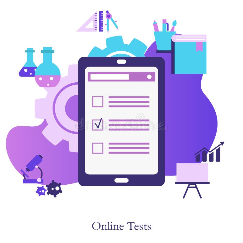 Online Testing Exam Web Template Stock Illustrations – 84 Online ...