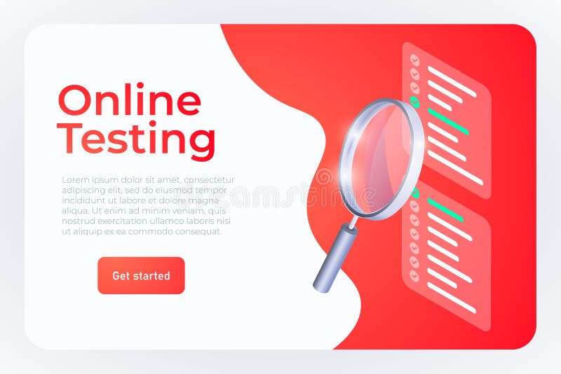 Online Testing Exam Template Stock Illustrations – 126 Online Testing ...