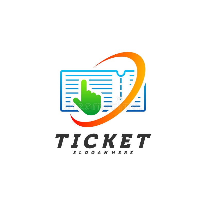 Online Tickets Logo Design Concept Vector, Template, Creative Design ...