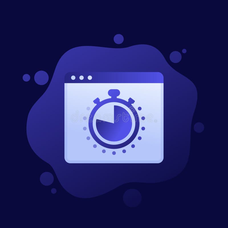 Online Timer, Countdown Icon, Vector Design Stock Vector - Illustration ...