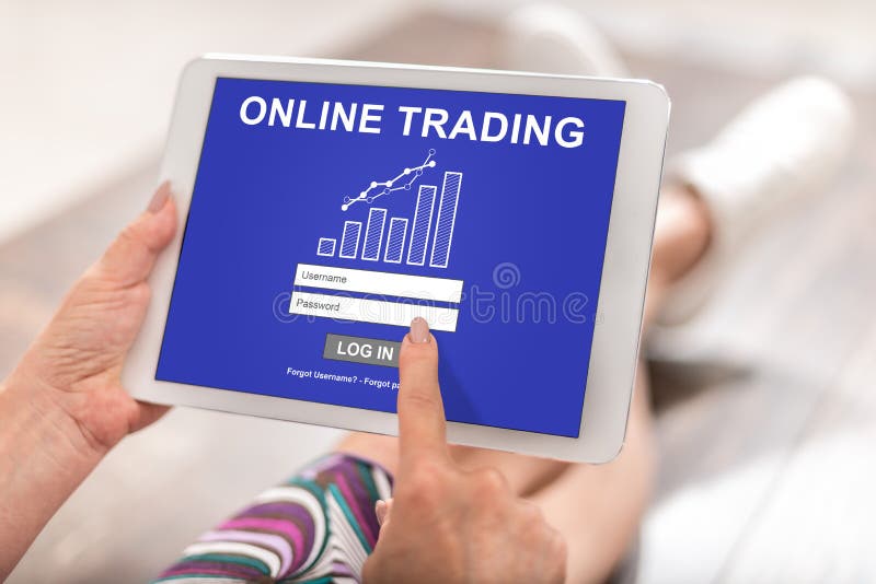 Online Trading Concept on a Tablet Stock Image - Image of mobile ...