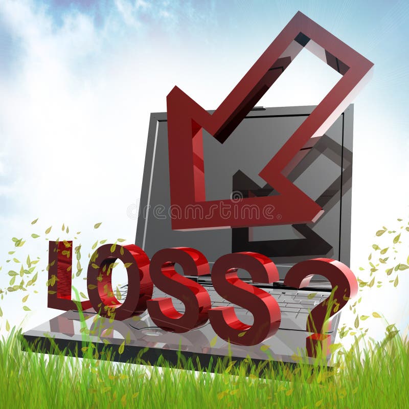 Online trading loss symbol stock illustration. Illustration of computer ...