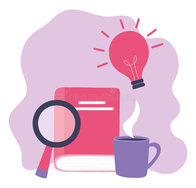 Online Training, Book Coffee Cup and Magnifier, Education and Courses ...