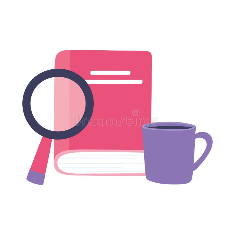 Online Training, Book Magnifier and Coffee Cup, Education and Courses ...