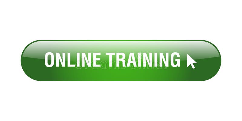 Online training button stock illustration. Illustration of coach ...