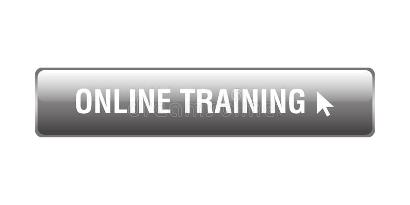 Online training button stock illustration. Illustration of education ...