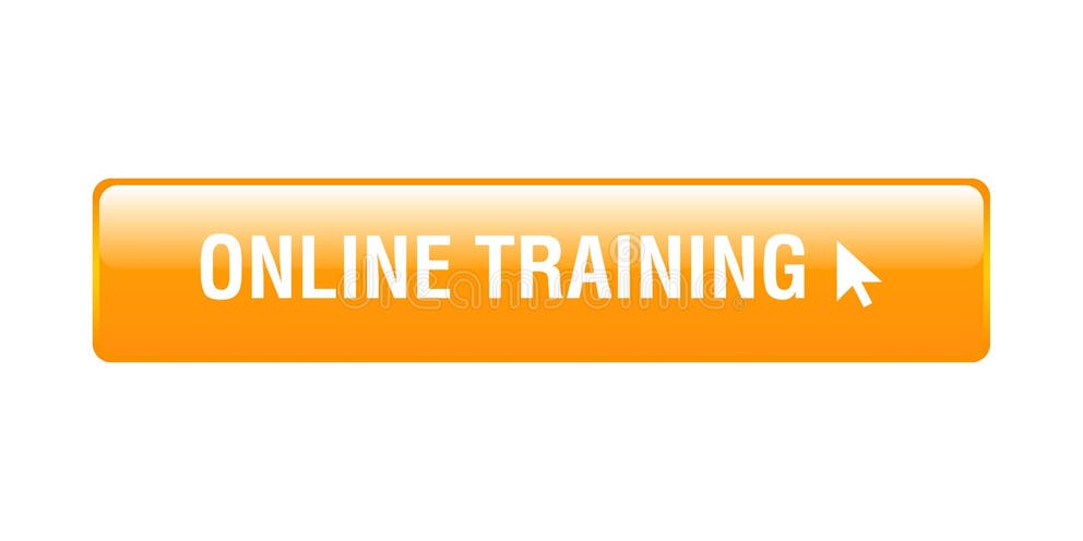 Online training button stock illustration. Illustration of color ...