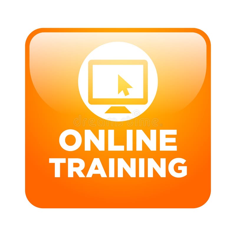 Online training button stock illustration. Illustration of classroom ...