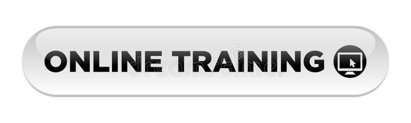 Online training button stock illustration. Illustration of coach ...