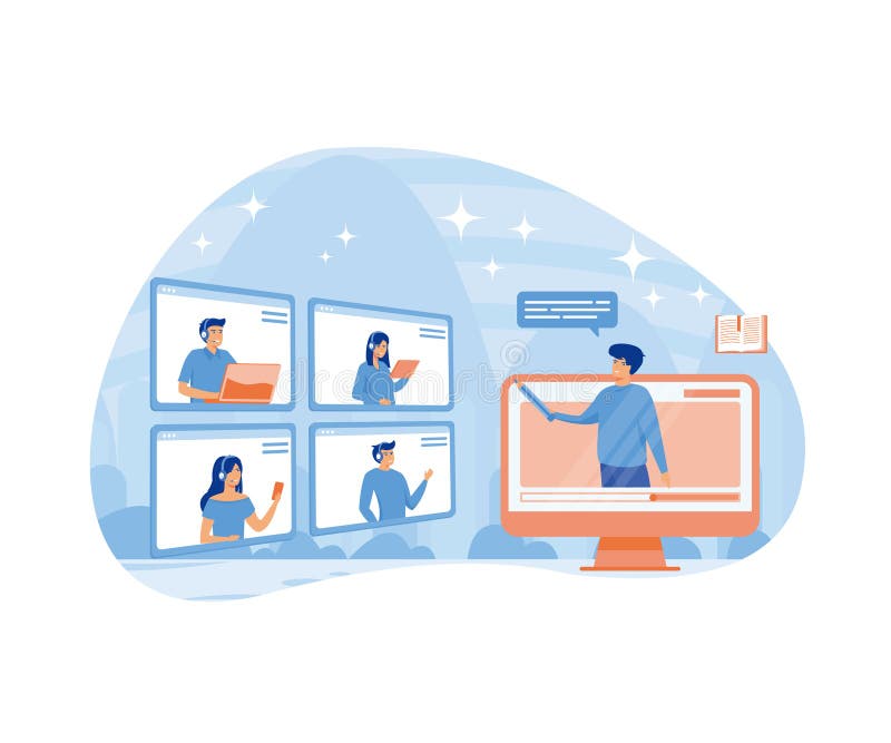 Online Training Concept. Online Education and E-learning at Home by ...