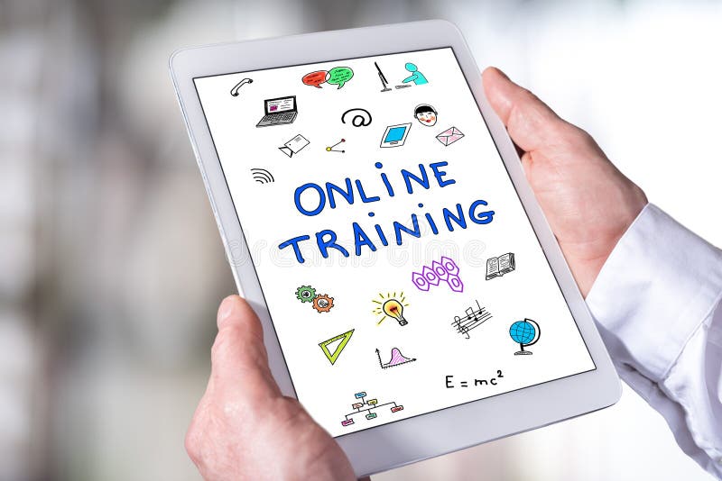Online Training Concept on a Tablet Stock Photo - Image of online ...
