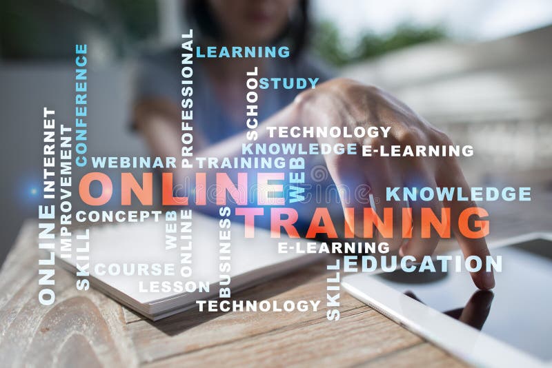 Online Training Concept. Words Cloud. Stock Image - Image of business ...